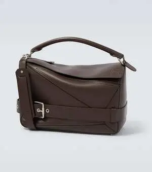 Loewe Puzzle Biker Large Leather Shoulder Bag - Brown