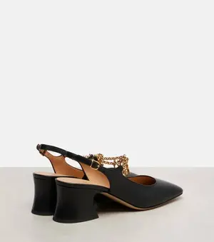 Chloé Charms 55 Leather Slingback Pumps