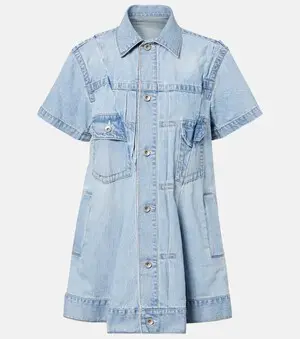 Sacai Deconstructed Denim Minidress - Blue