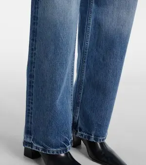 Saint Laurent V-waist Wide-leg Jeans - Blue