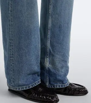 Saint Laurent V-waist Wide-leg Jeans - Blue