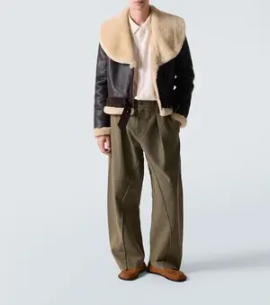 JW Anderson Shearling-trimmed Leather Jacket
