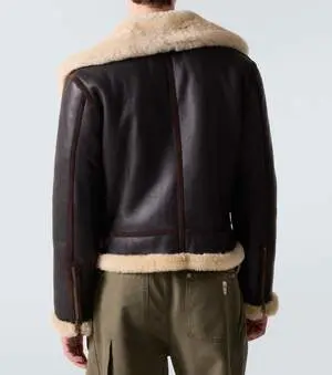 JW Anderson Shearling-trimmed Leather Jacket