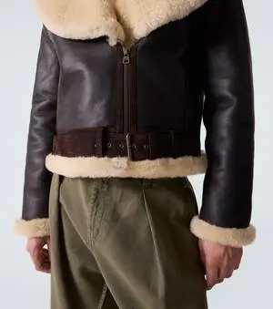 JW Anderson Shearling-trimmed Leather Jacket
