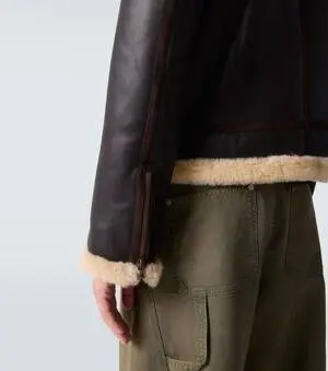 JW Anderson Shearling-trimmed Leather Jacket