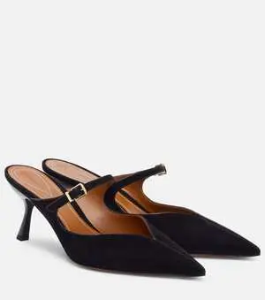 Zimmermann Aura 65 Cutout Suede Mules