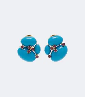 Oscar De La Renta Crystal-embellished Earrings - Blue