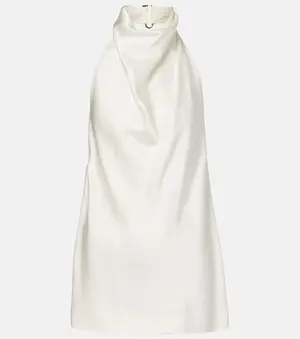 Stella McCartney Halterneck Satin Top - White