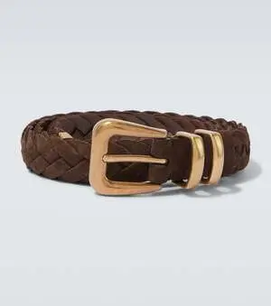 Brunello Cucinelli Braided Suede Belt