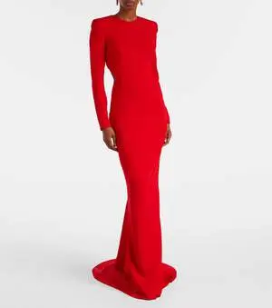 Stella McCartney Lipstick Crêpe Gown - Red