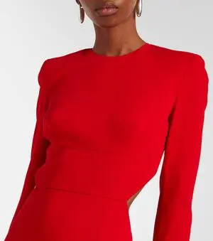 Stella McCartney Lipstick Crêpe Gown - Red
