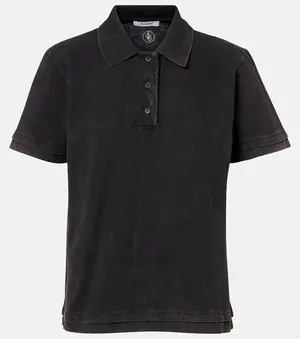 JW Anderson Cotton Piqué Polo Shirt - Black