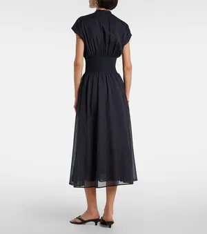 Tory Burch Striped Cotton Midi Dress - Blue