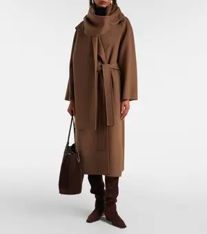Max Mara Curoe Virgin Wool Wrap Coat