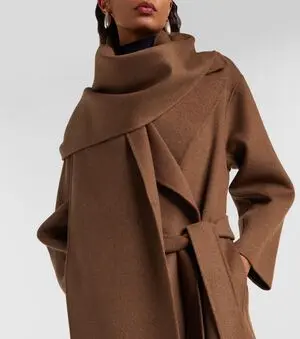 Max Mara Curoe Virgin Wool Wrap Coat