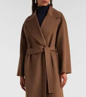 Max Mara Curoe Virgin Wool Wrap Coat