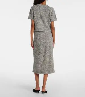 Tory Burch Cropped Tweed Top