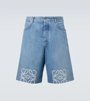 Loewe Anagram Denim Shorts