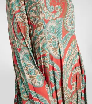 Etro Paisley Pleated Minidress