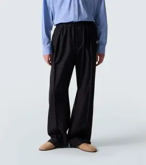 Plan C Wool Wide-leg Pants