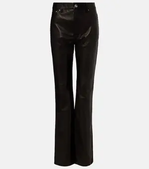 Rabanne Leather Flared Pants