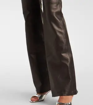 Rabanne Leather Flared Pants