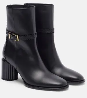 Zimmermann Eddie Leather Ankle Boots - Black