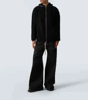 Rick Owens Ribbed Virgin Wool Zip-up Sweater