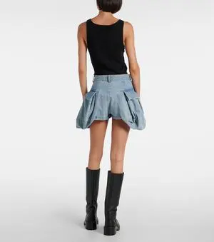 Sacai Cargo Denim Shorts