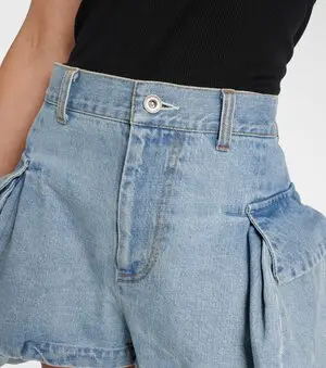 Sacai Cargo Denim Shorts