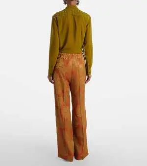 Dries Van Noten Printed Wide-leg Pants