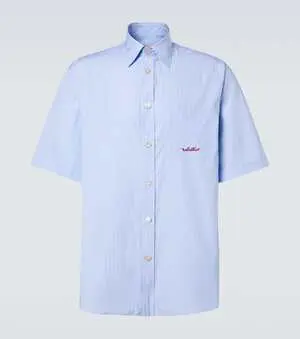 Valentino Garavani Striped Cotton Shirt - Blue