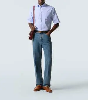 Valentino Garavani Striped Cotton Shirt - Blue