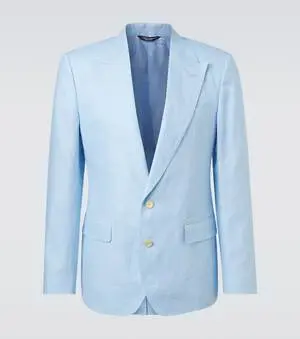Dolce & Gabbana Sicilia Linen Blazer - Blue