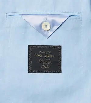 Dolce & Gabbana Sicilia Linen Blazer - Blue