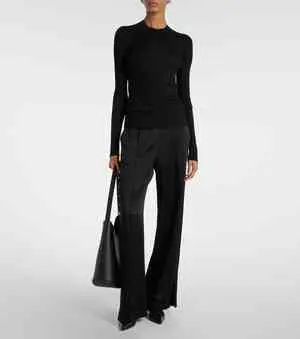 JIL SANDER Ribbed-knit Silk Sweater