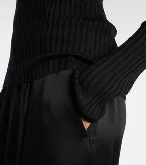 JIL SANDER Ribbed-knit Silk Sweater