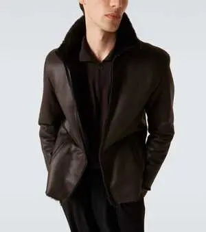 Giorgio Armani Shearling-lined Leather Jacket