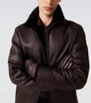 Giorgio Armani Shearling-lined Leather Jacket