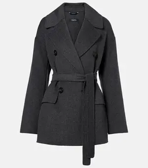 Max Mara Ornella Belted Virgin Wool Coat - Grey