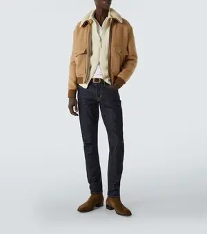 TOM FORD Shearling-trimmed Virgin Wool Blouson