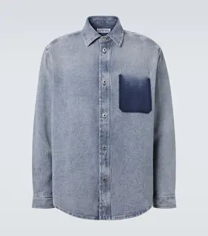Loewe Cotton And Linen Canvas Shirt - Blue