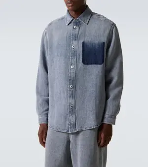 Loewe Cotton And Linen Canvas Shirt