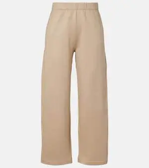 Max Mara Filovia Wide-leg Silk And Cotton Pants - Beige