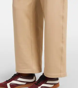 Max Mara Filovia Wide-leg Silk And Cotton Pants - Beige