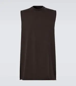 Rick Owens Jumbo Cotton Jersey Tank Top - Brown