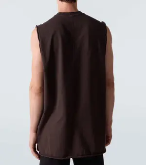 Rick Owens Jumbo Cotton Jersey Tank Top - Brown