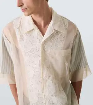 Simone Rocha Patchwork Lace Bowling Shirt
