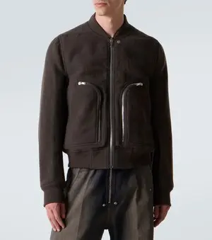 Rick Owens Virgin Wool Bomber Jacket - Brown