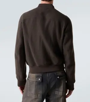 Rick Owens Virgin Wool Bomber Jacket - Brown